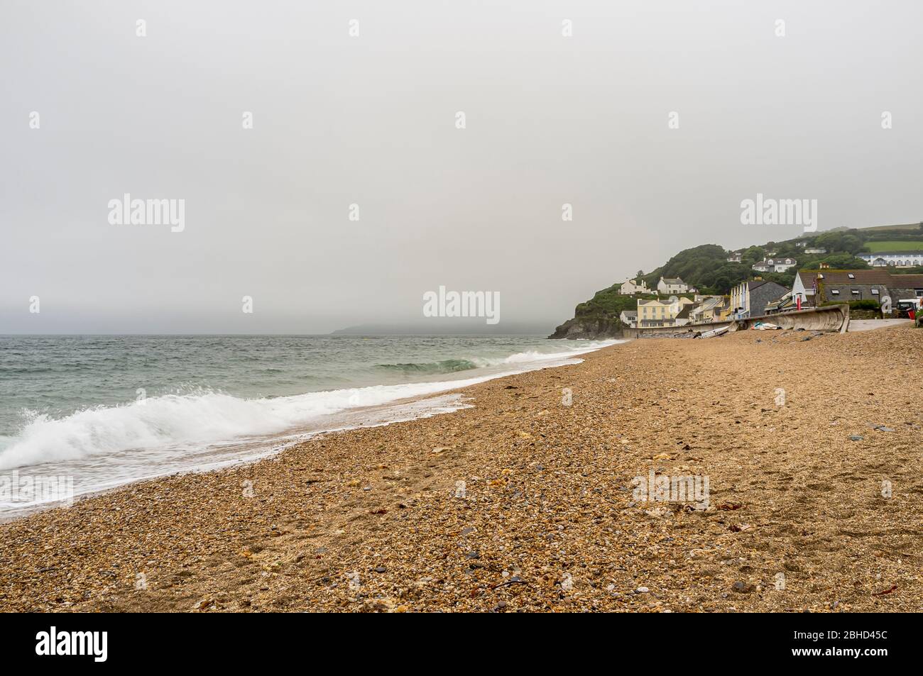 Torcross at Slapton Sands looking out to Start Bay, Devon, England ...
