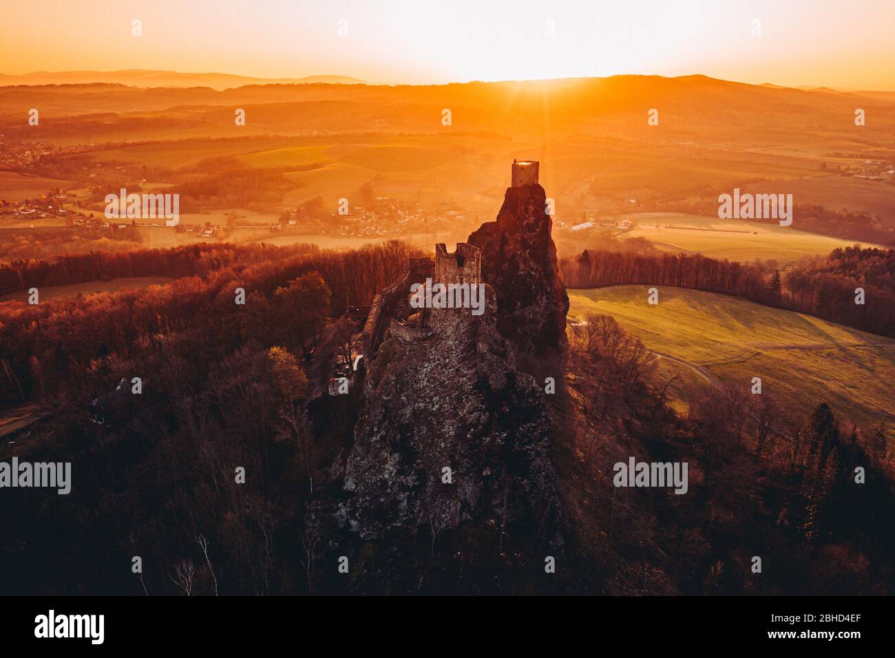 Trosky Castle is a castle ruin in Liberec Region, Czech Republic. Is on ...