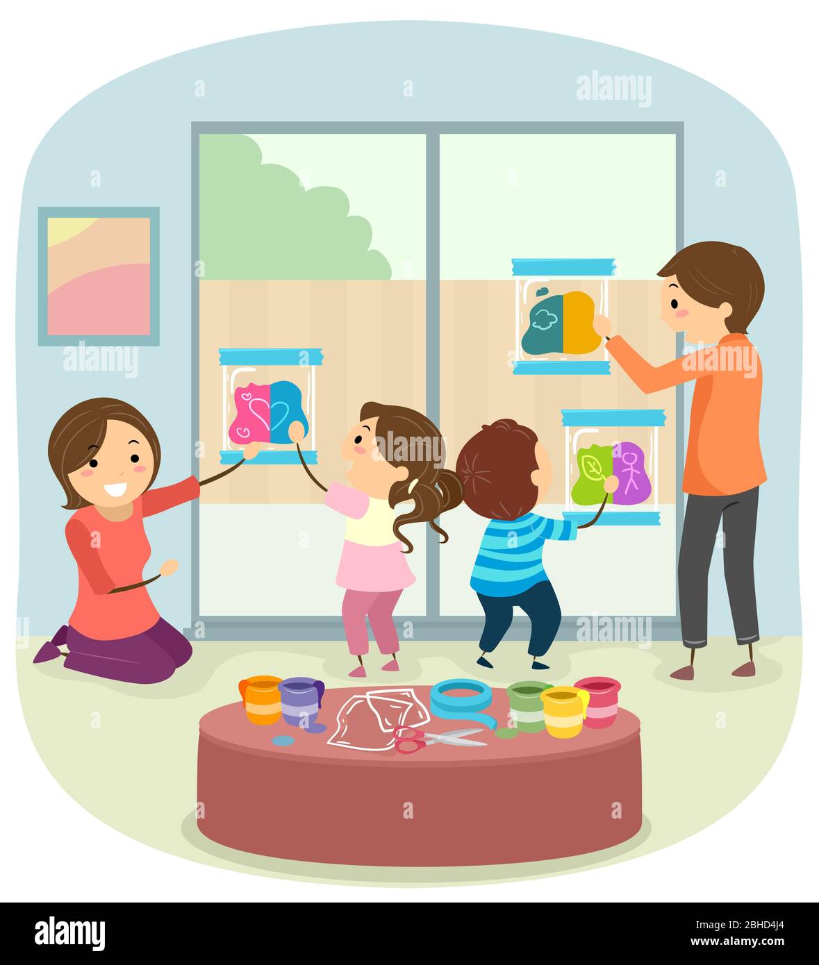 Artist using paint brush Cut Out Stock Images & Pictures - Alamy