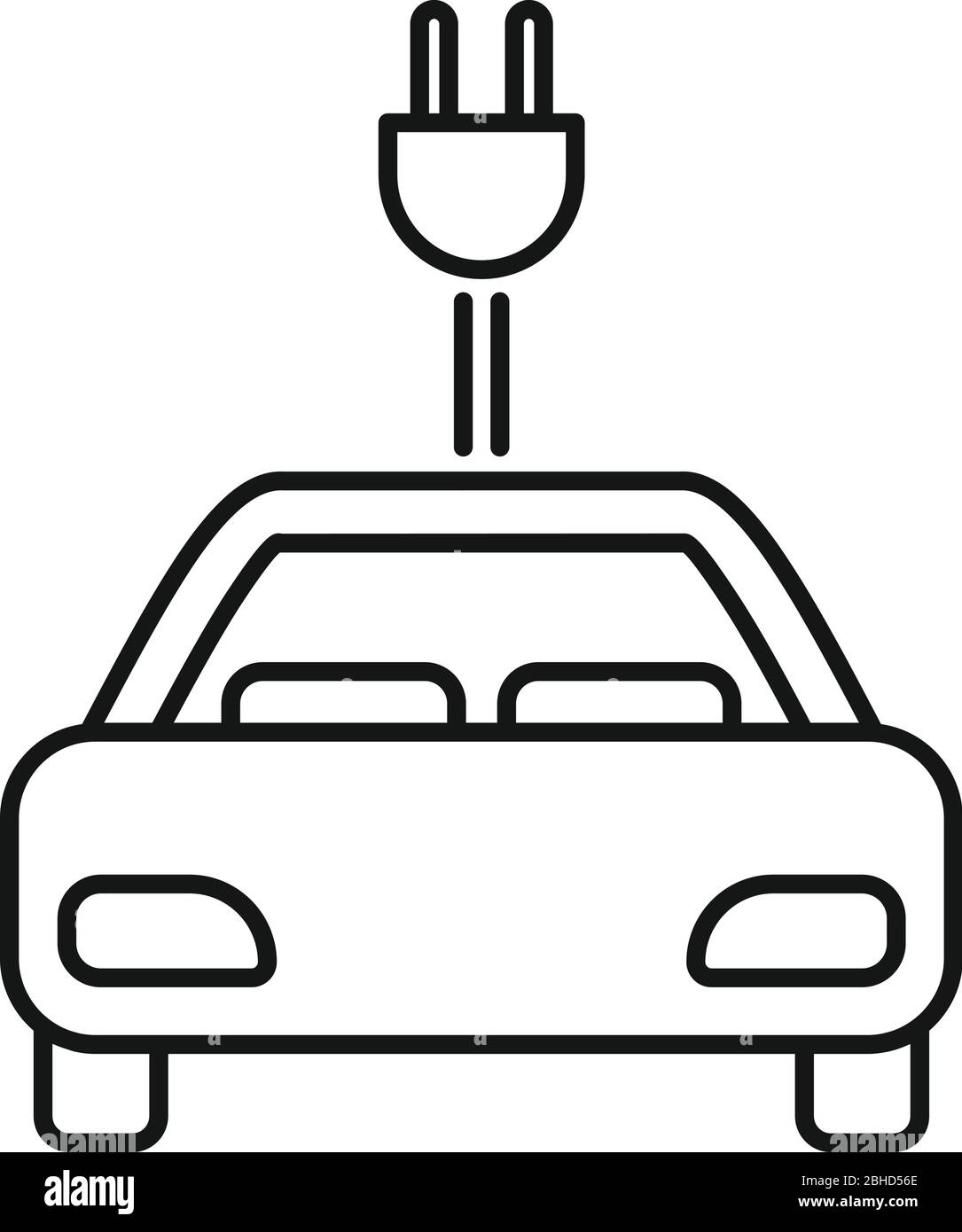Ecology hybrid car icon. Outline ecology hybrid car vector icon for web ...