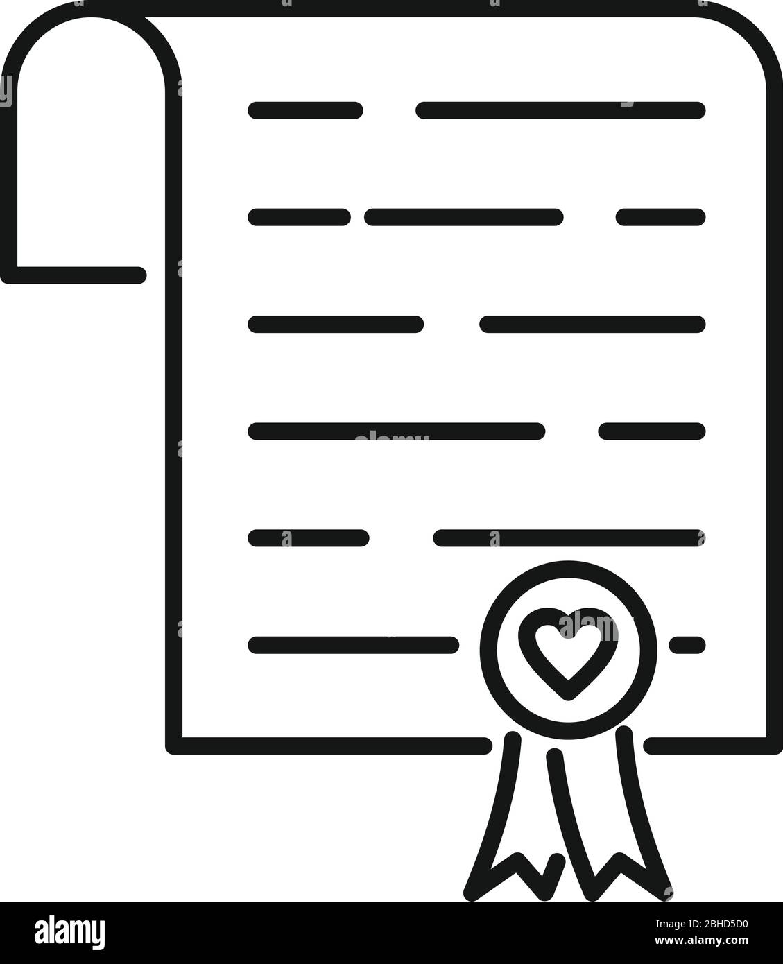 New birth certificate icon. Outline new birth certificate vector icon ...