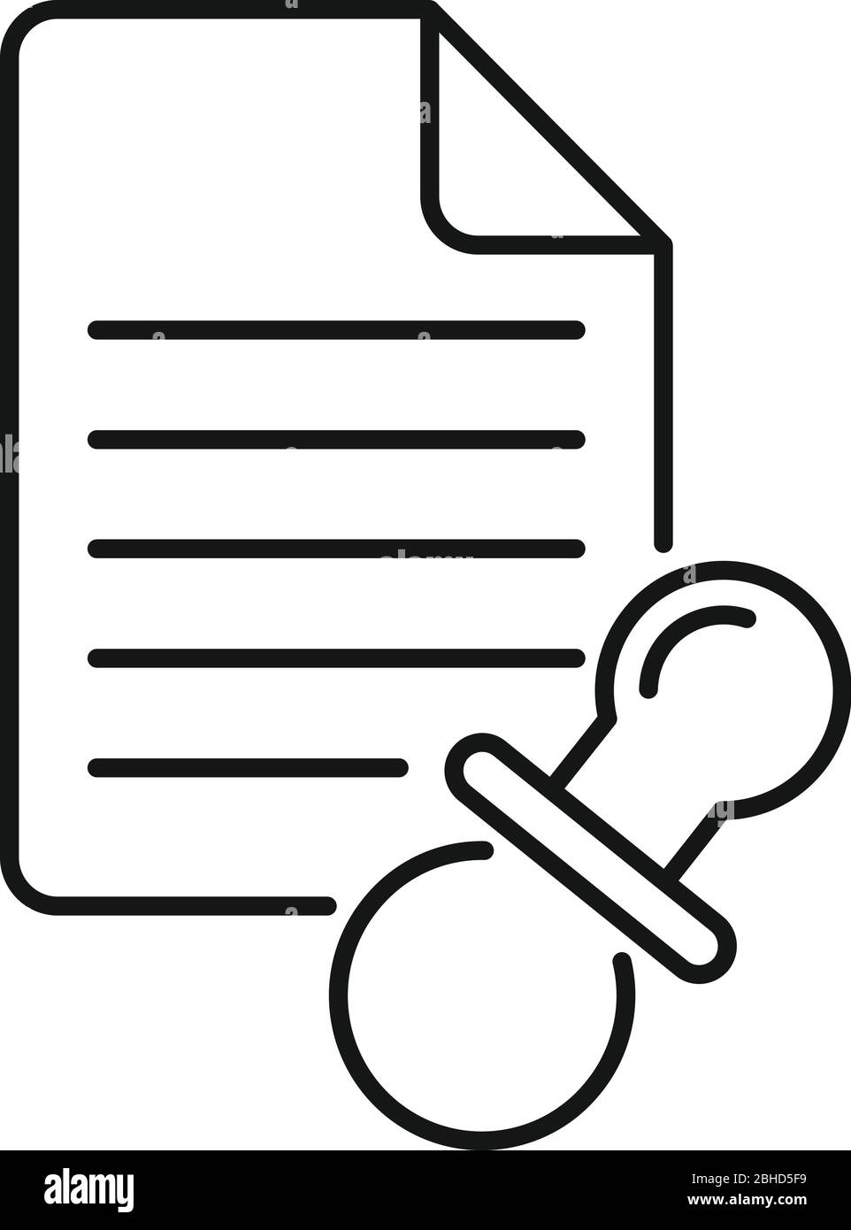 Party birth certificate icon. Outline party birth certificate vector ...