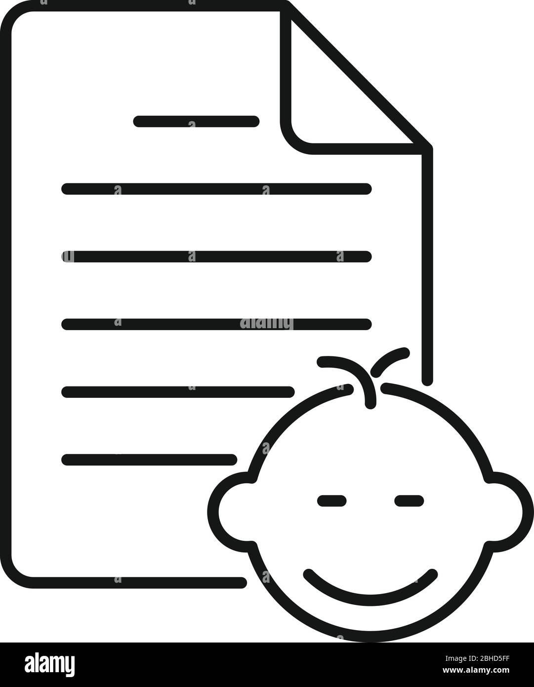 Family birth certificate icon. Outline family birth certificate vector ... Family birth certificate icon. Outline family birth certificate vector ...