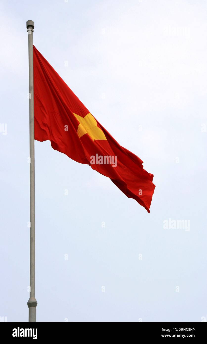 vietnamese flag in hanoi (vietnam Stock Photo - Alamy