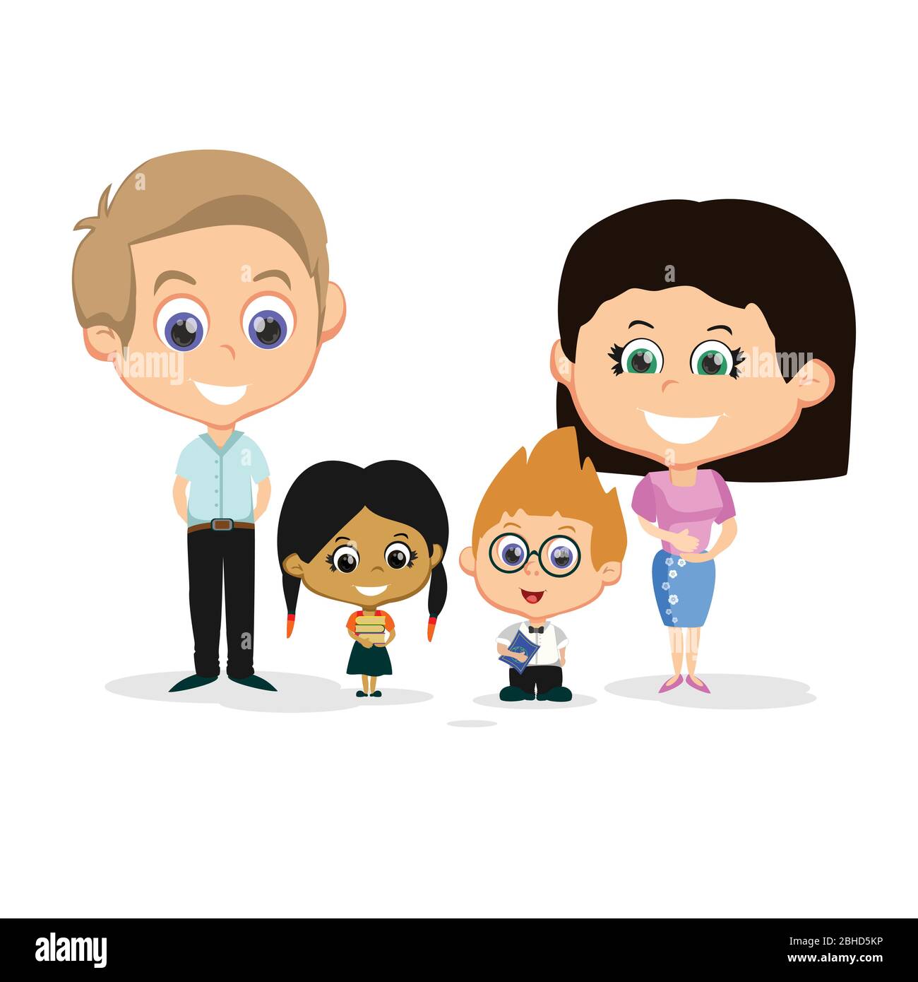 Family cartoon background Stock Vector Image & Art - Alamy