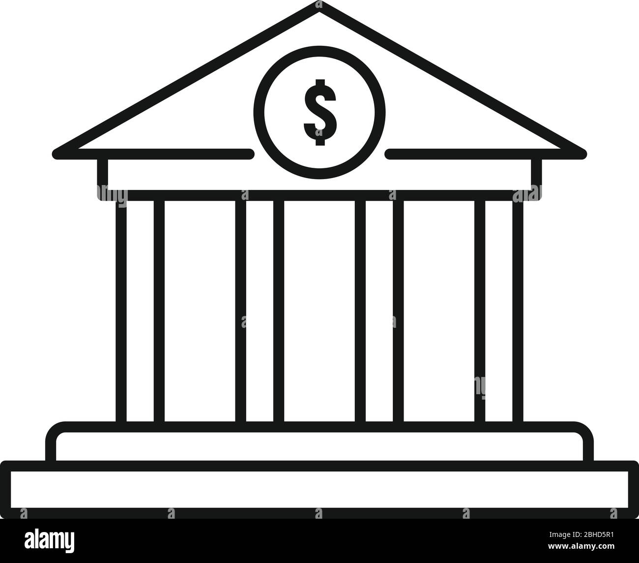 Bank building icon. Outline bank building vector icon for web design ... Bank building icon. Outline bank building vector icon for web design ...