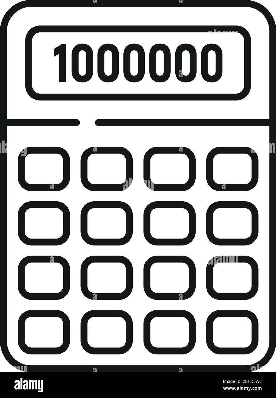 Millionaire calculator icon. Outline millionaire calculator vector icon ...