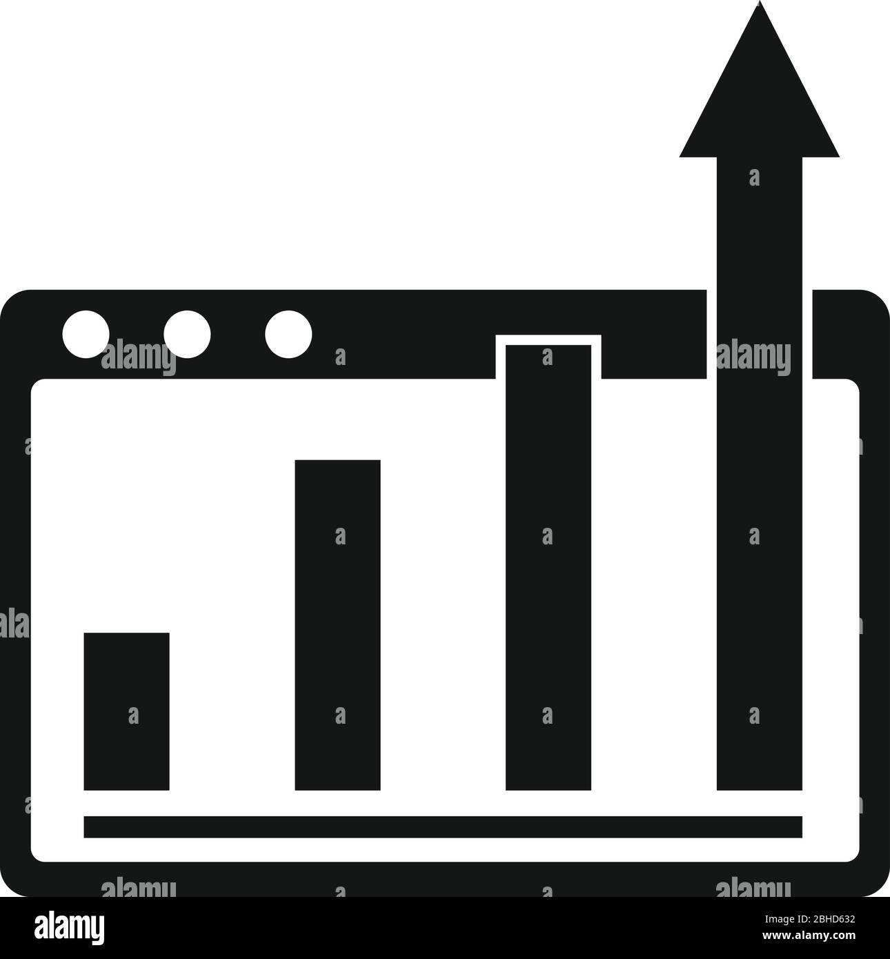 Advertising web chart icon. Simple illustration of advertising web ...