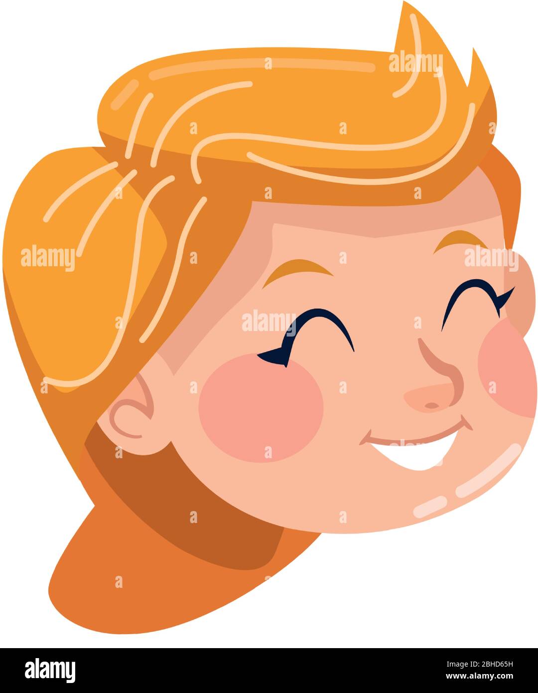 cute little girl head character Stock Vector Image & Art - Alamy