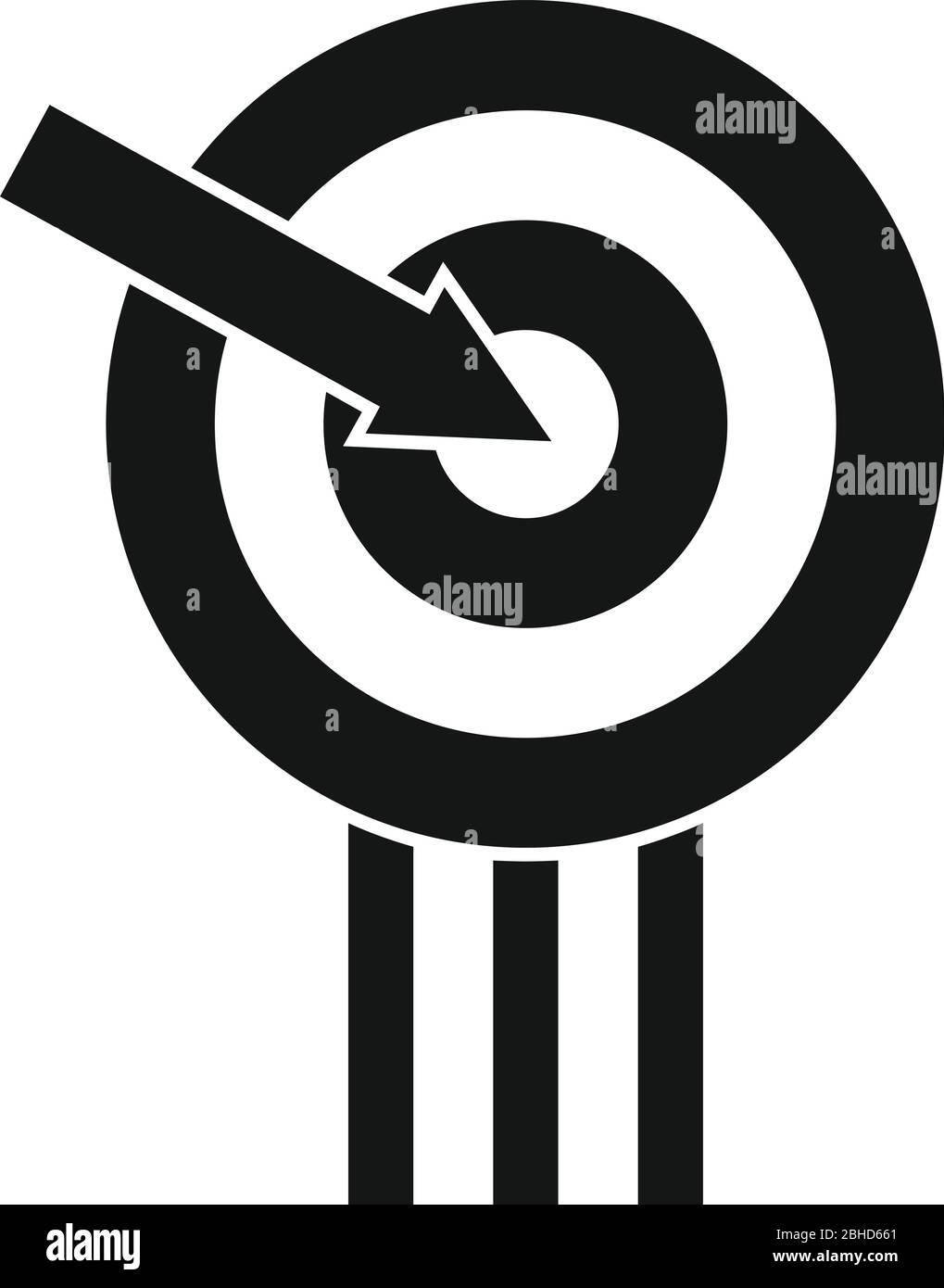Campaign target icon. Simple illustration of campaign target vector ...