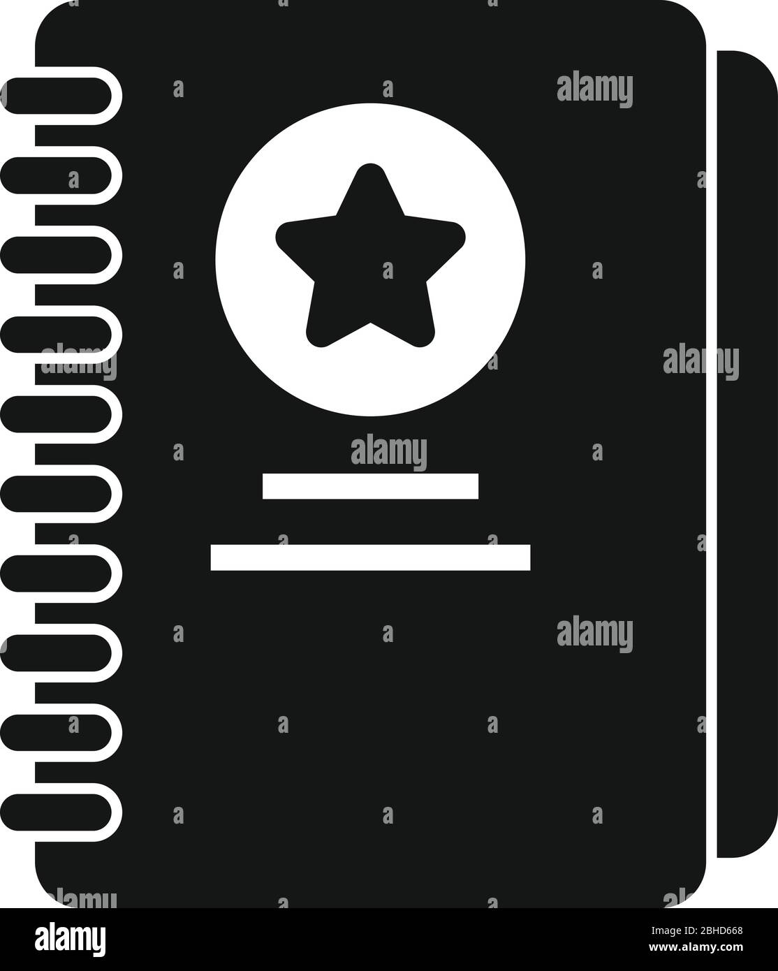 Advertising notebook icon. Simple illustration of advertising notebook ...