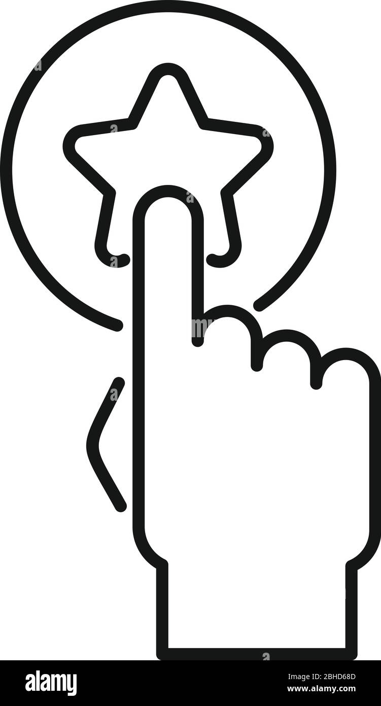 Campaign push button icon. Outline campaign push button vector icon for ...