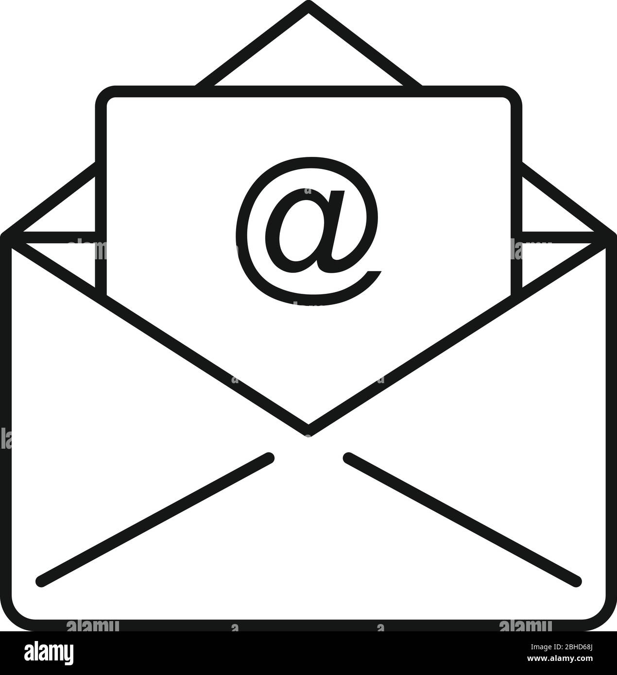 Campaign email icon. Outline campaign email vector icon for web design ...