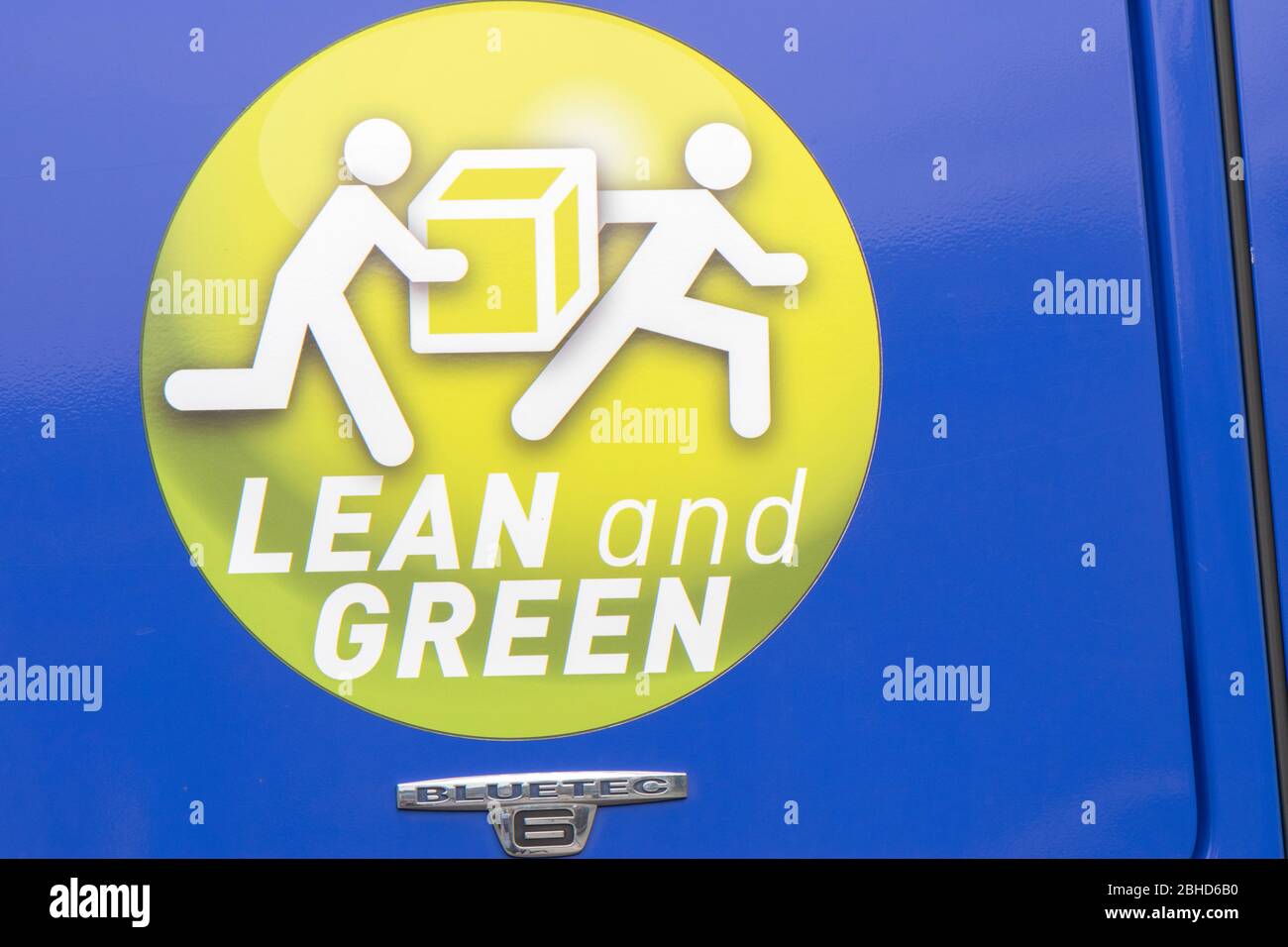 Logo Lean And Green On An Action Company Truck At Amsterdam The ...