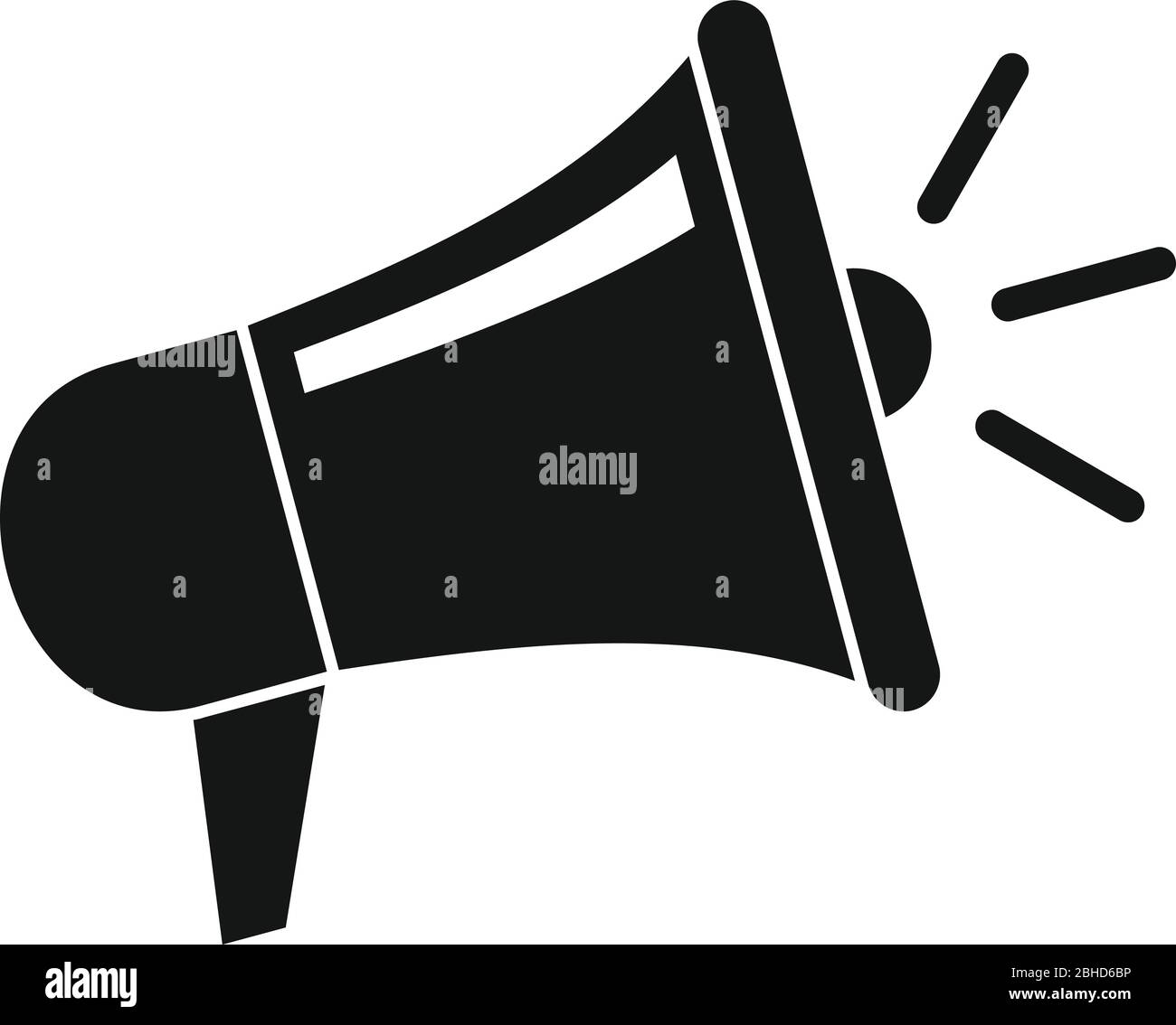 Advertising megaphone icon. Simple illustration of advertising ...