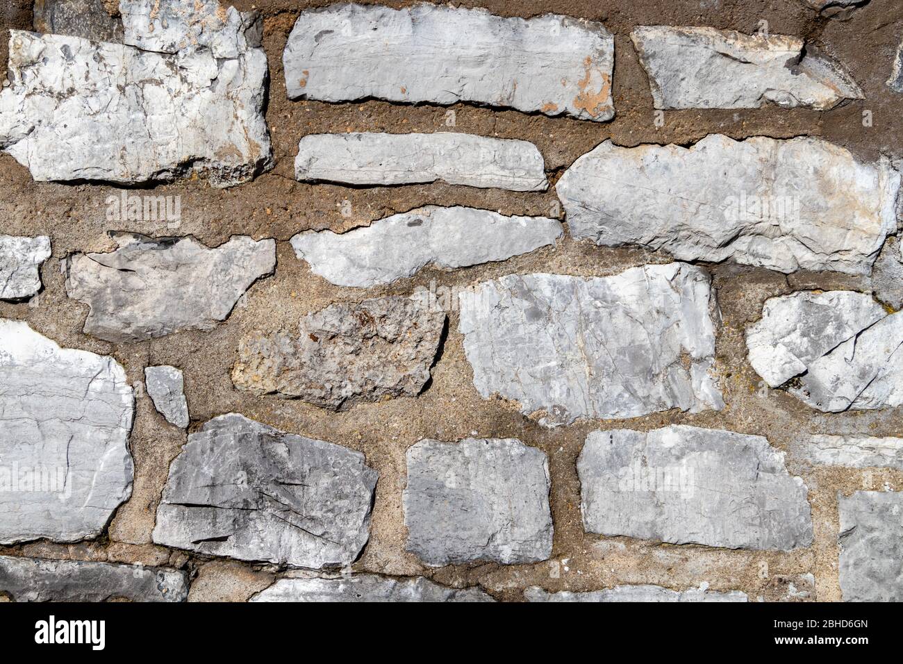 Grey stone wall from an historic castle in Germany as texture and ...