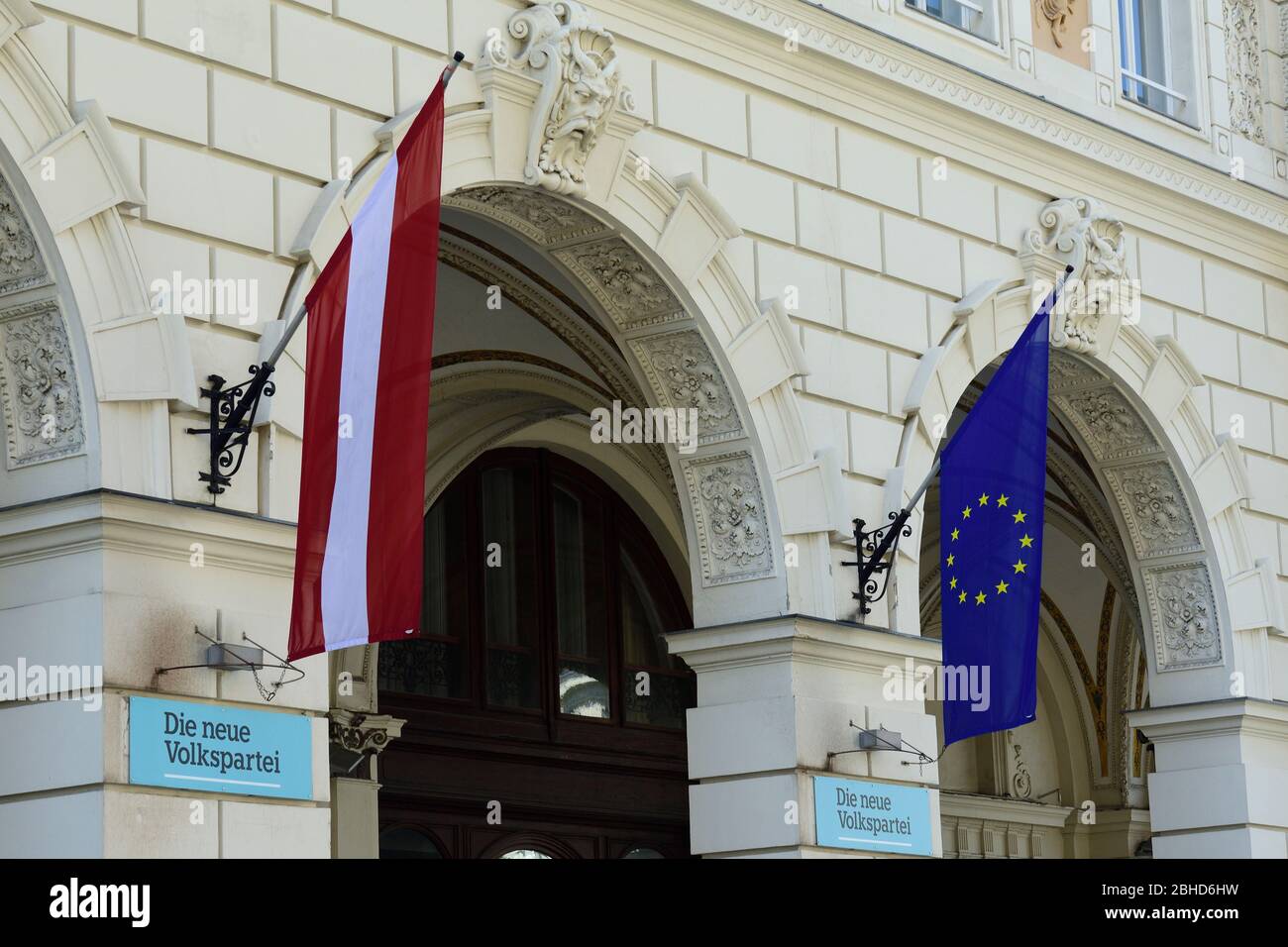 Vienna, Austria. Party headquarters New Peoples Party in Vienna Stock ...