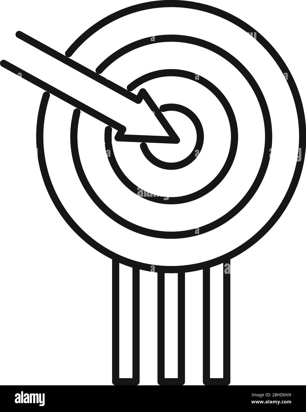 Campaign target icon. Outline campaign target vector icon for web ...