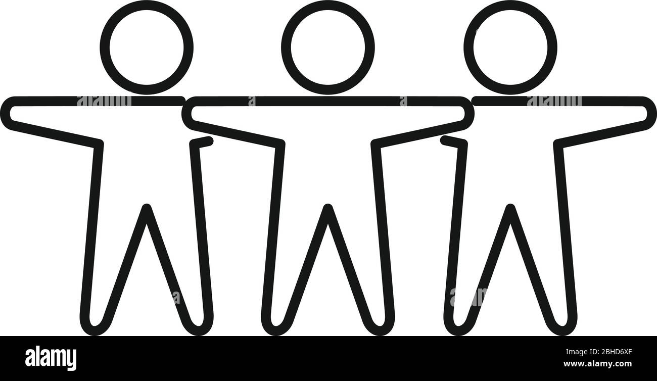 Friendship people icon. Outline friendship people vector icon for web ...