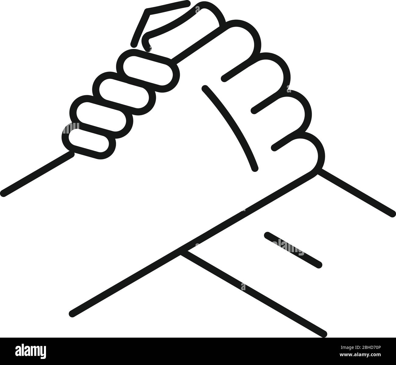 Friends handshake icon. Outline friends handshake vector icon for web ...