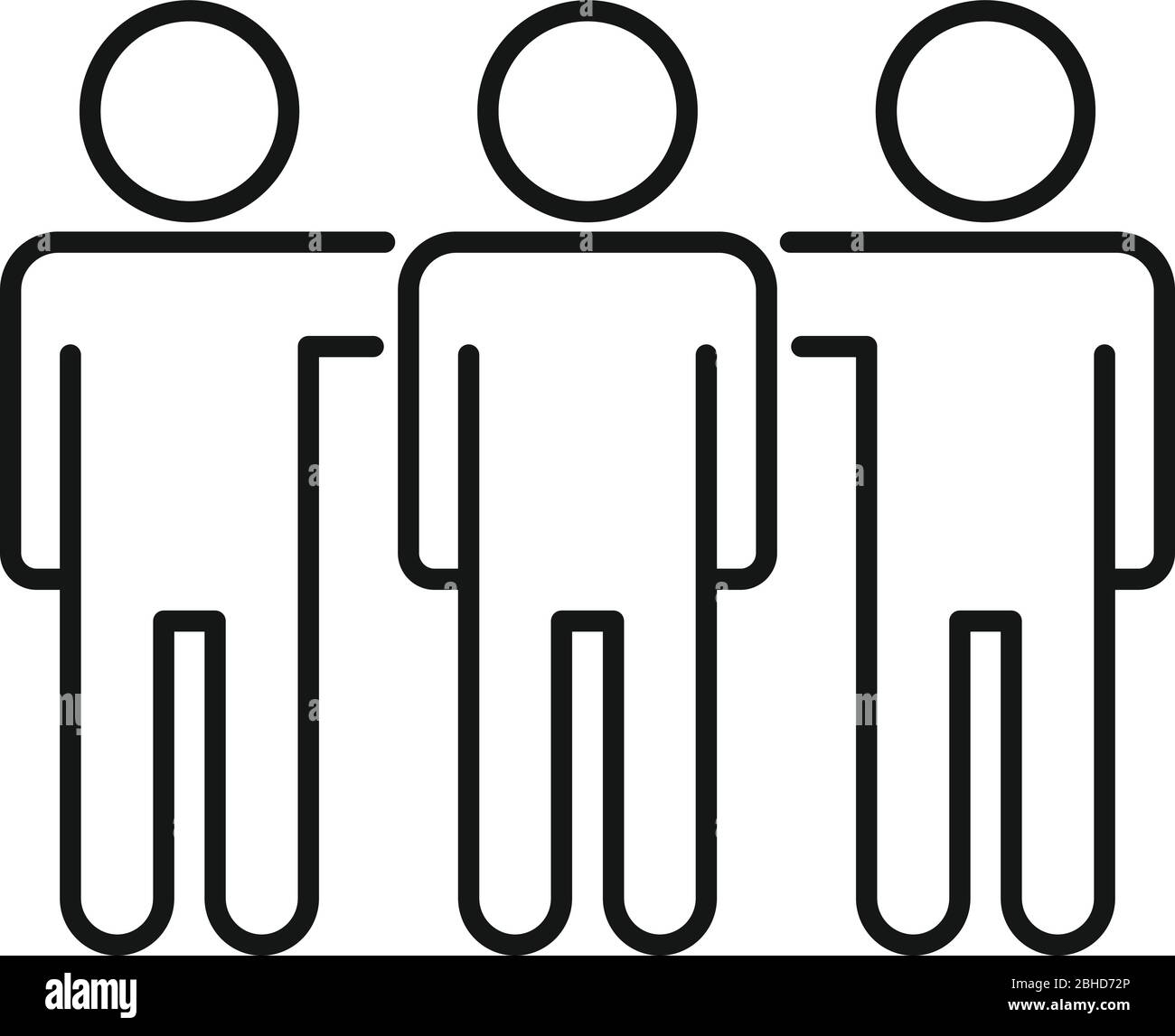 Happy friendship icon. Outline happy friendship vector icon for web ...