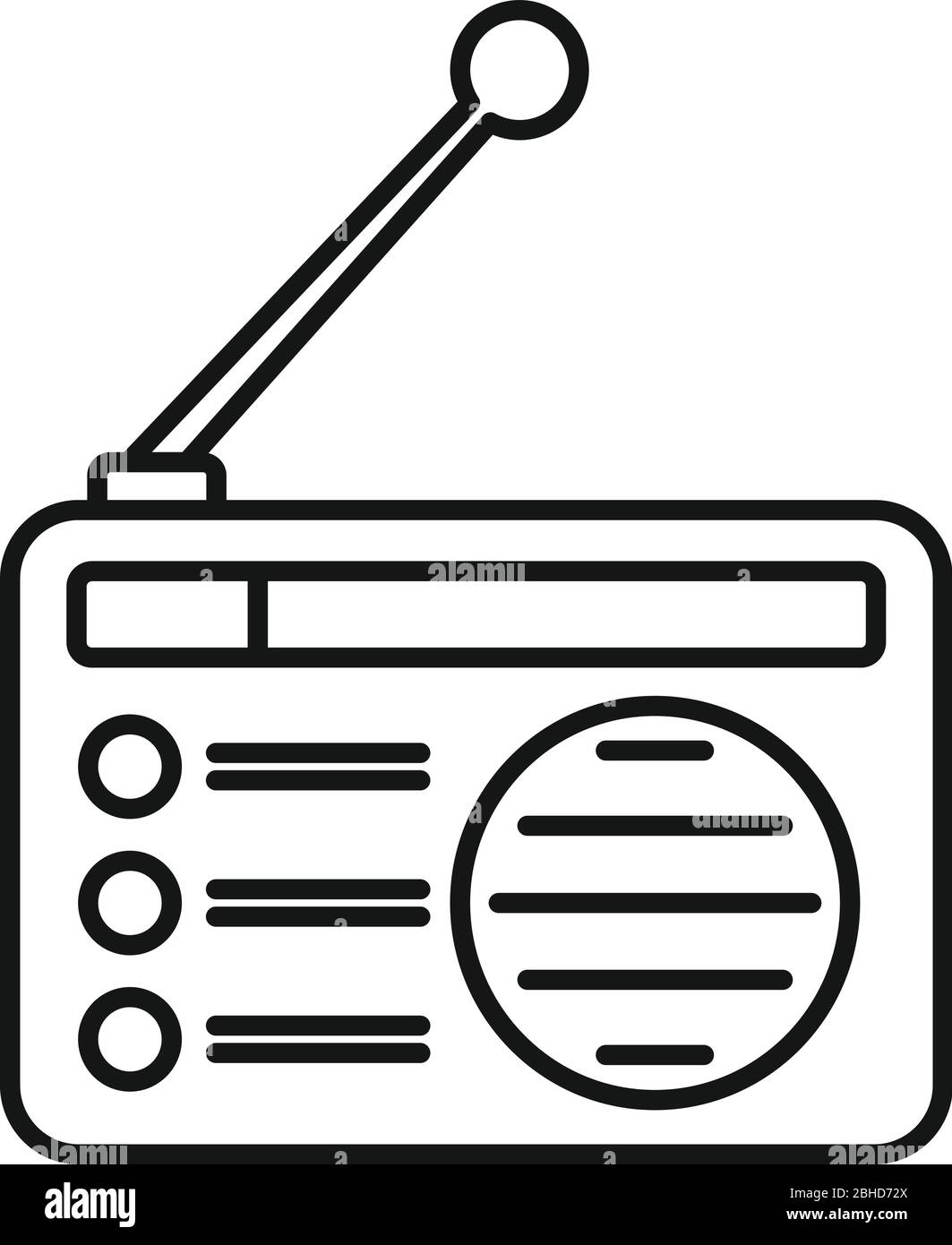 Campaign radio icon. Outline campaign radio vector icon for web design ...