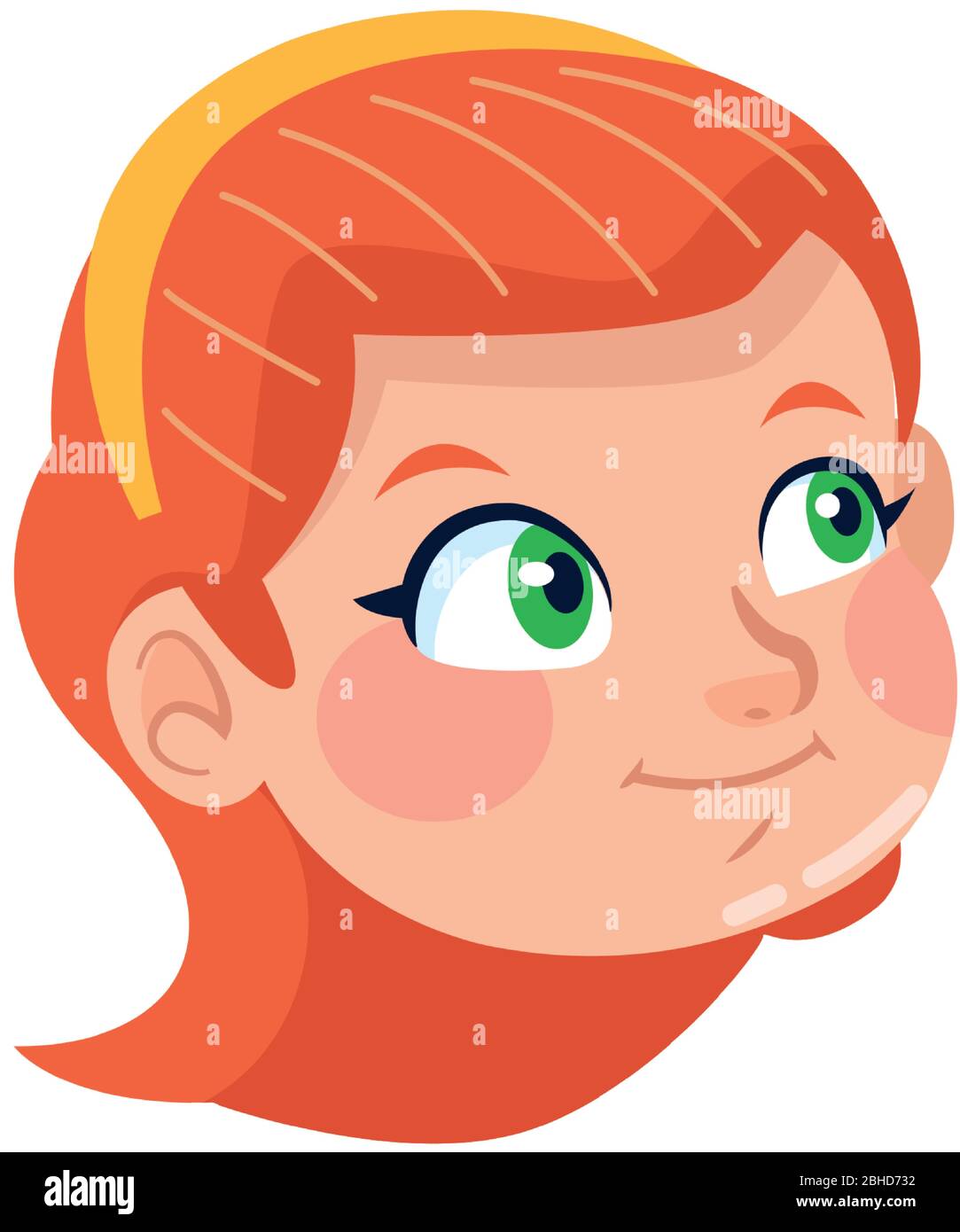 cute little girl head character Stock Vector Image & Art - Alamy