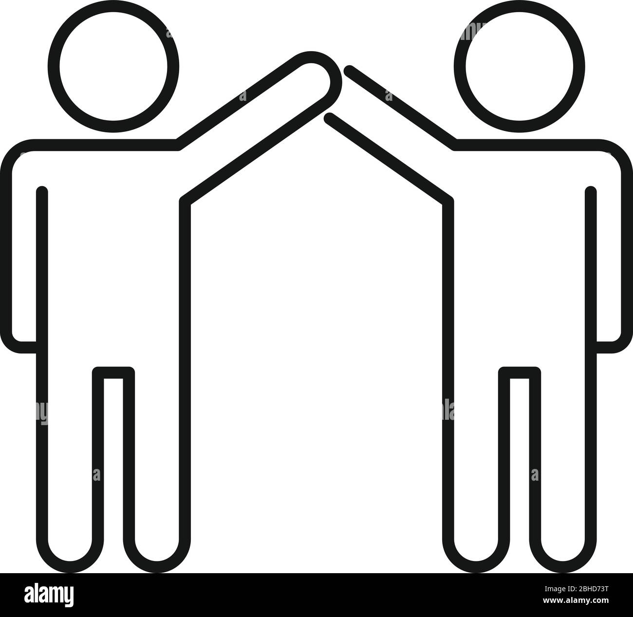 Friend relationship icon. Outline friend relationship vector icon for ...
