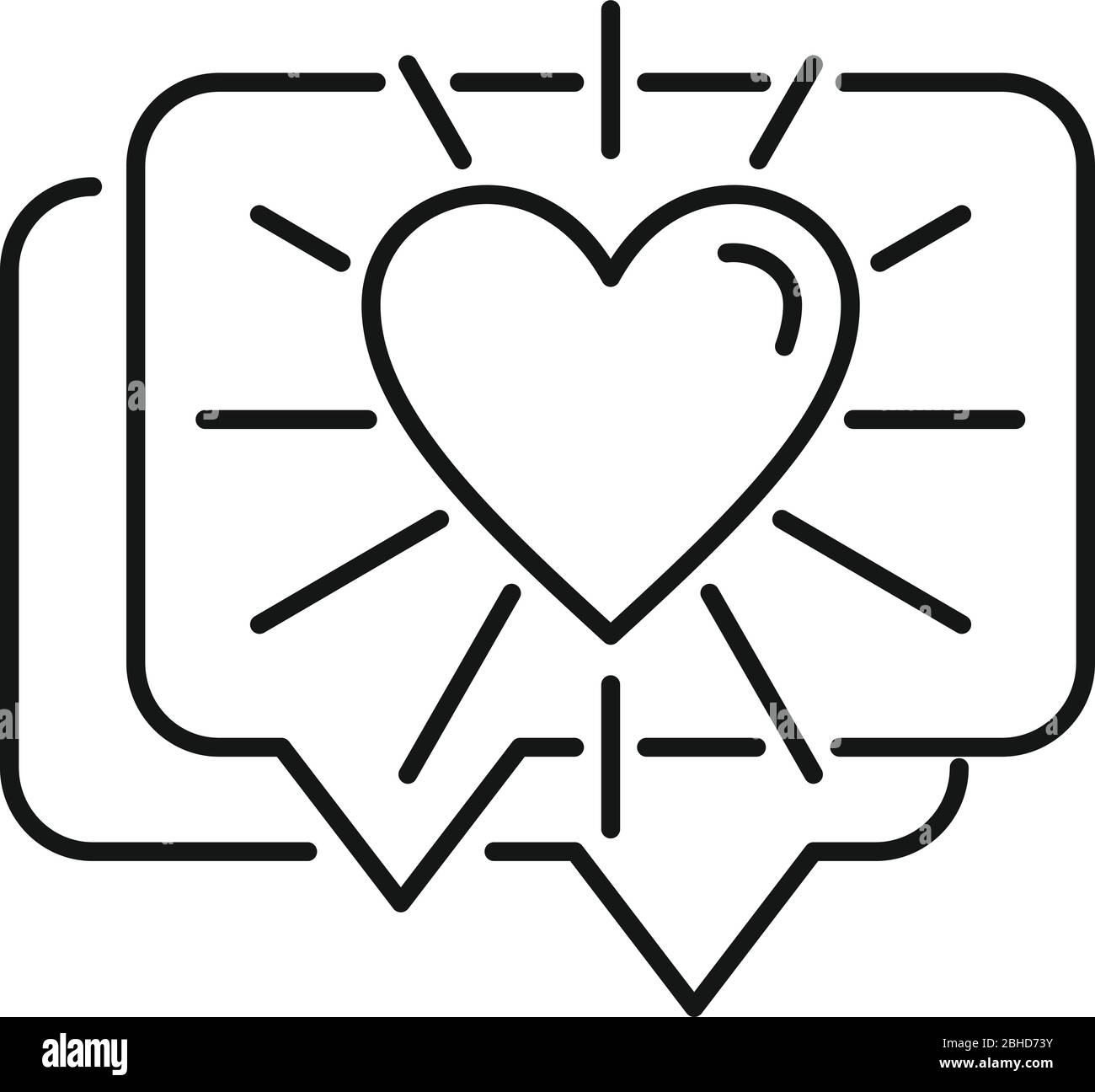 Relationship chat icon. Outline relationship chat vector icon for web ...