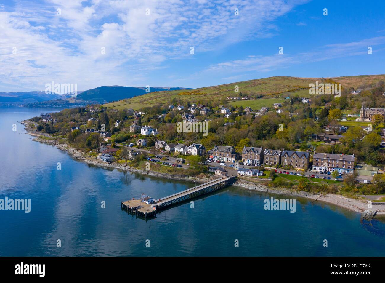 View of Kilcreggan village in Argyll and Bute, Scotland, UK Stock Photo ...