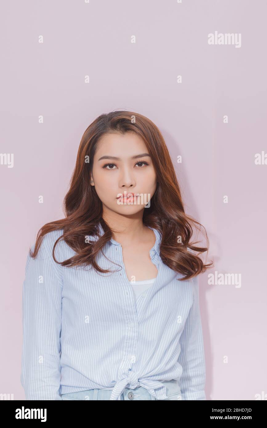 Pretty fashion model girl with perfect fresh clean skin Stock Photo - Alamy