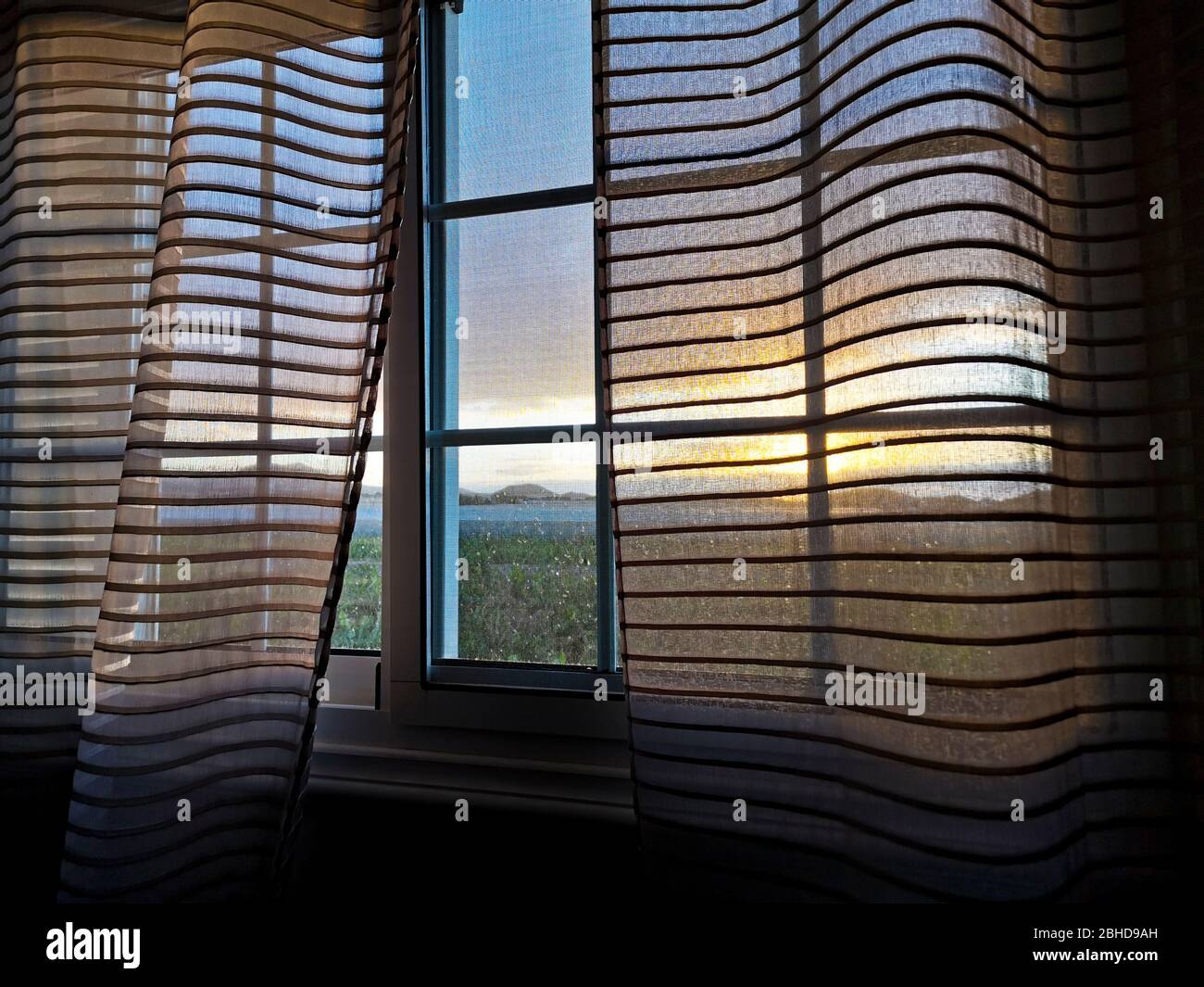 Beautiful outside view from bedroom through, the window - coloured ...