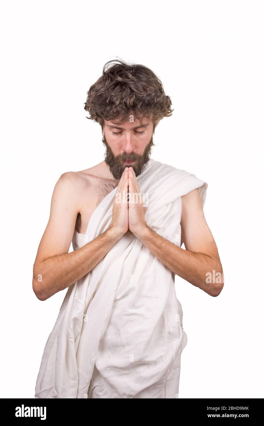 Jesus face praying hi-res stock photography and images - Alamy