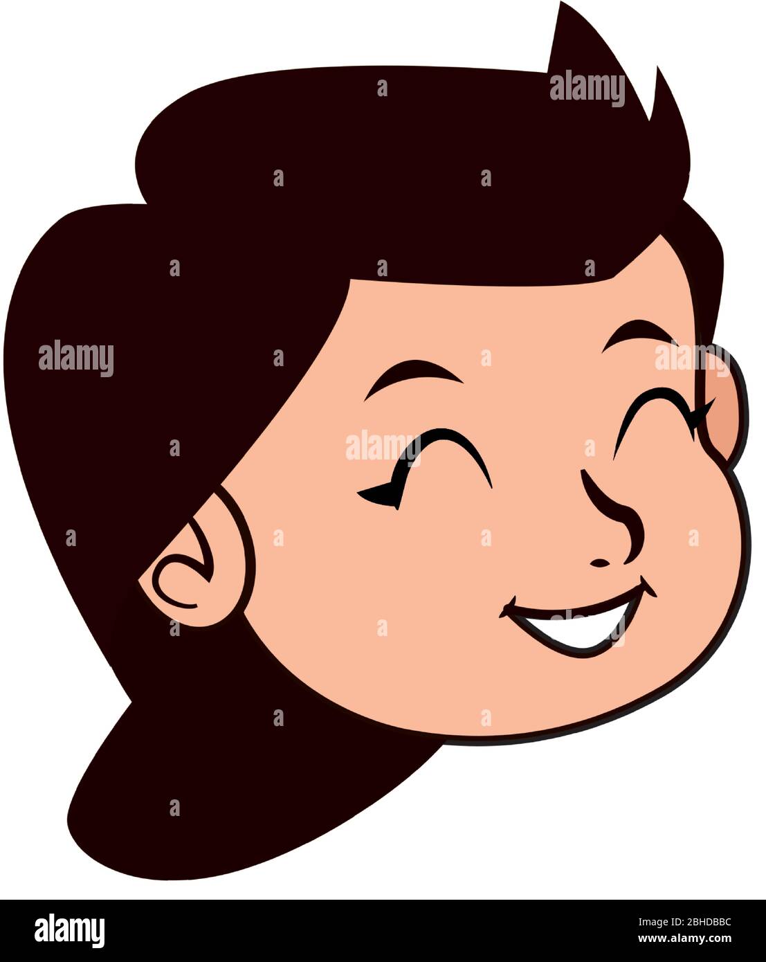 cute little girl head character Stock Vector Image & Art - Alamy