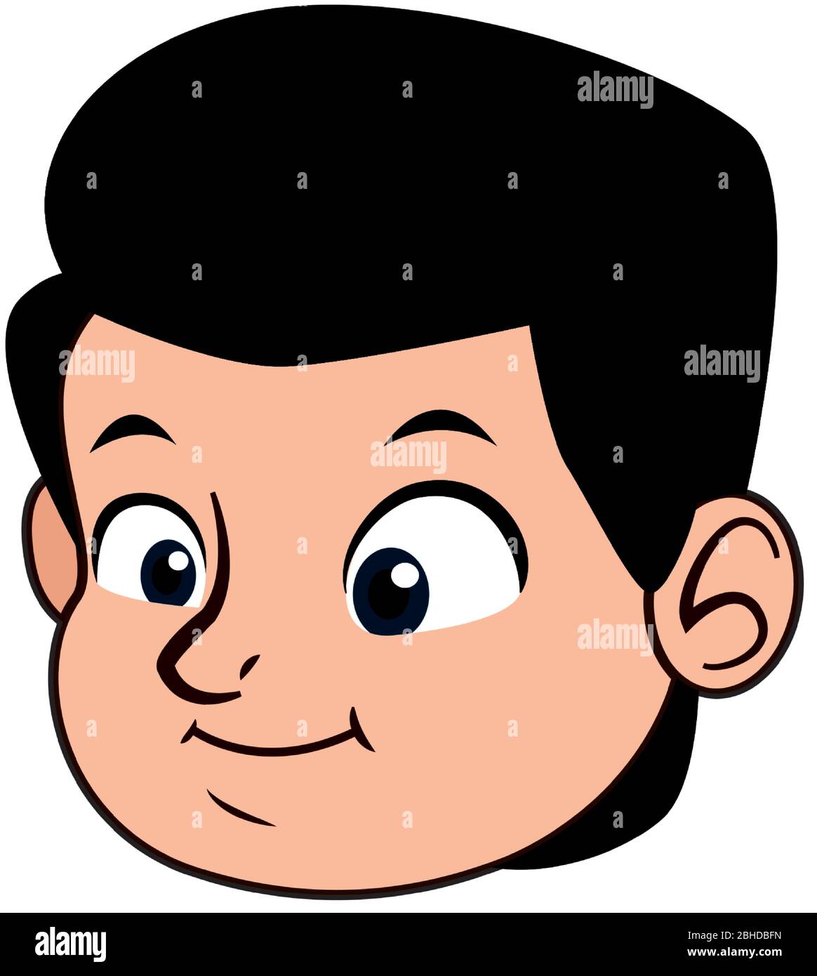 cute little boy head character Stock Vector Image & Art - Alamy