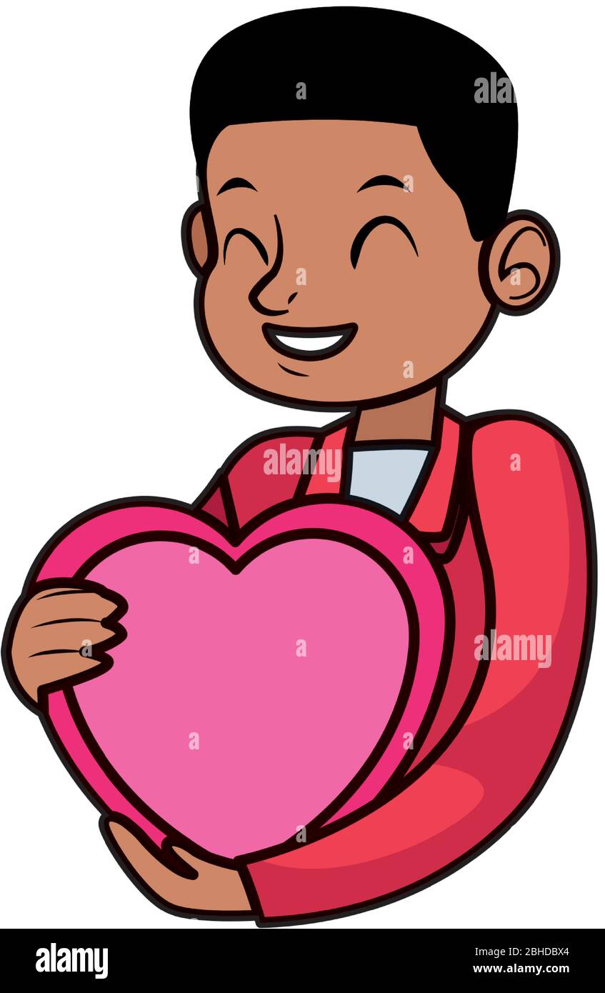 Young father heart character hi-res stock photography and images - Alamy