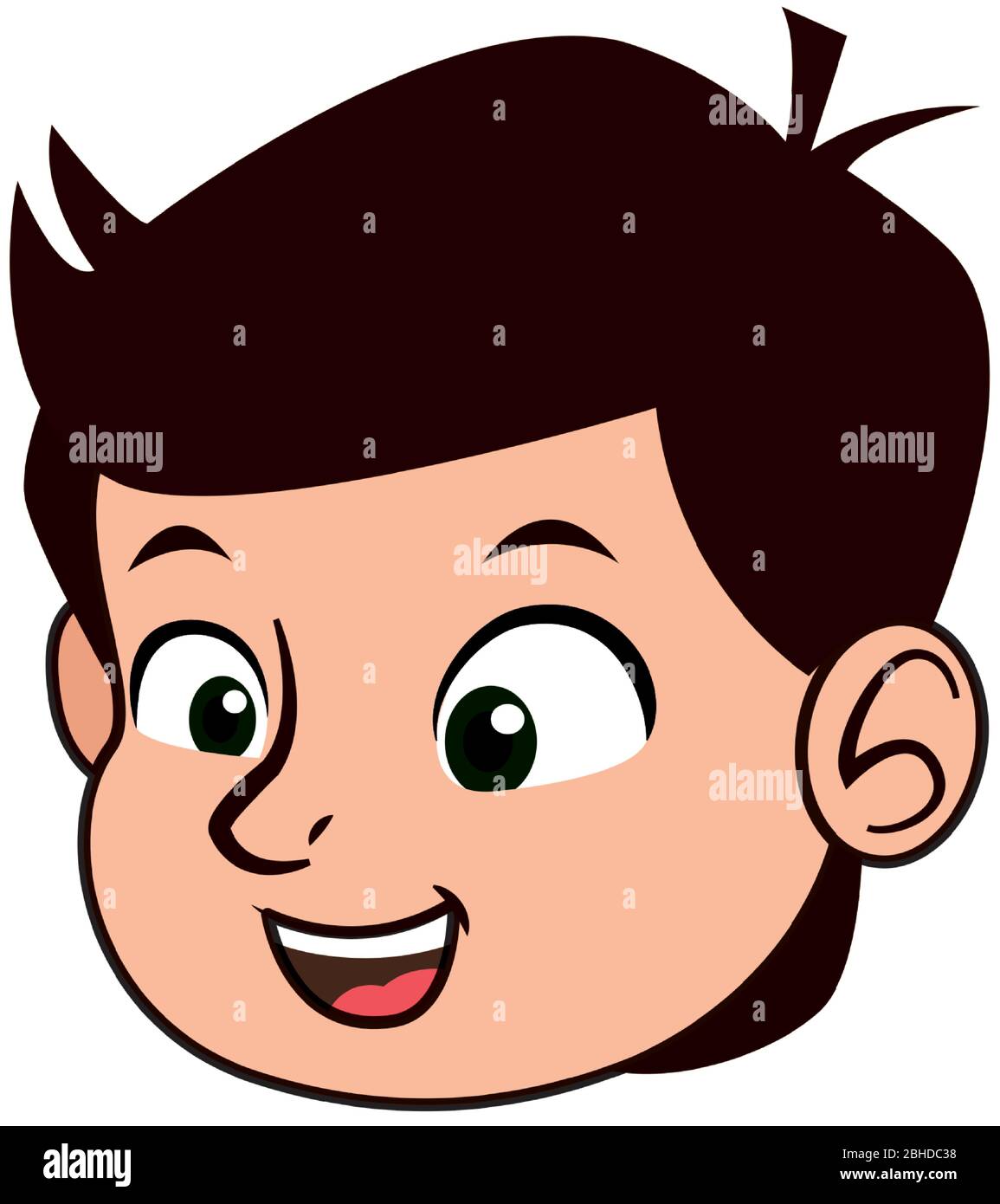 cute little boy head character Stock Vector Image & Art - Alamy
