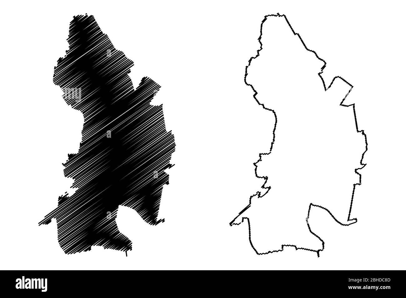 Moers City (Federal Republic of Germany, North Rhine-Westphalia) map ...