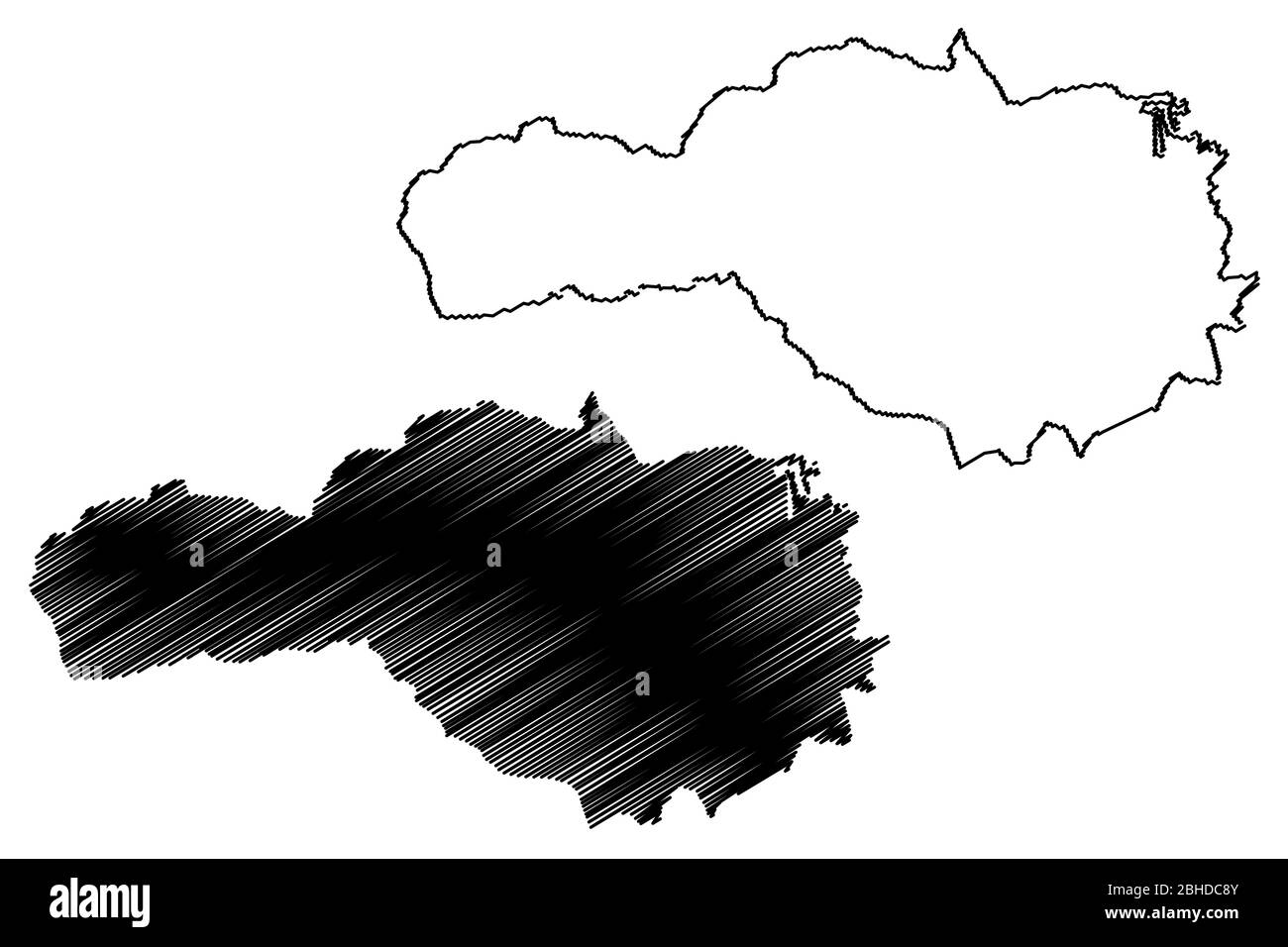 Miskolc City (Hungary, Borsod-Abauj-Zemplen County) map vector ...