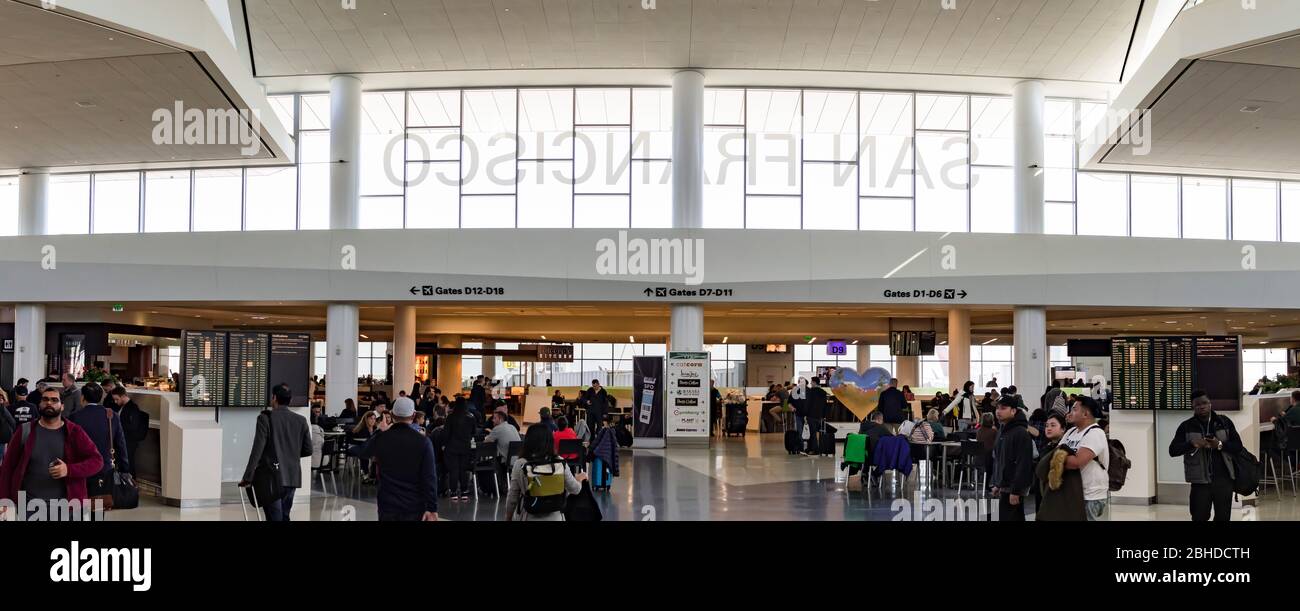 San francisco airport terminal interior hi-res stock photography and ...