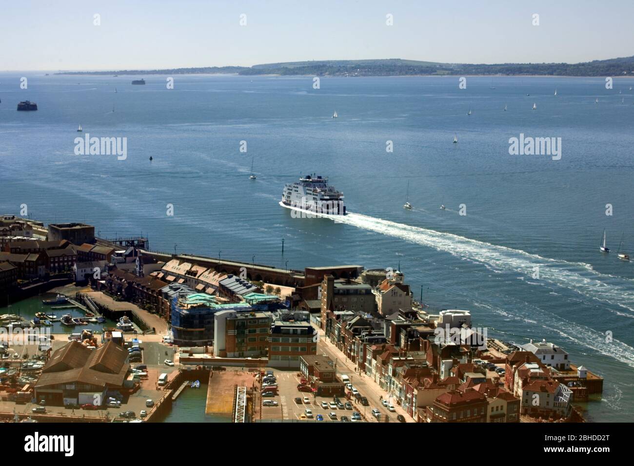 The Isle of Wight, Spithead, Old Portsmouth and the Harbour entrance ...
