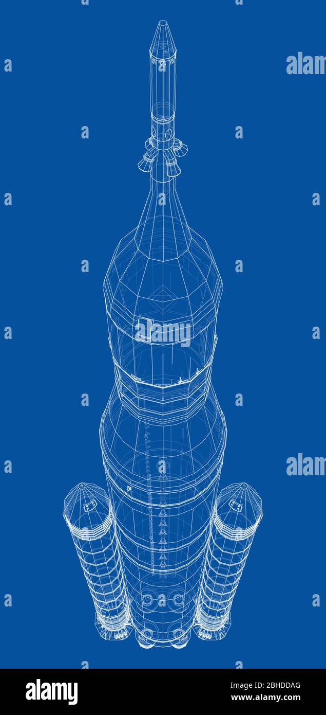 Space rocket concept outline. Vector Stock Vector Image & Art - Alamy