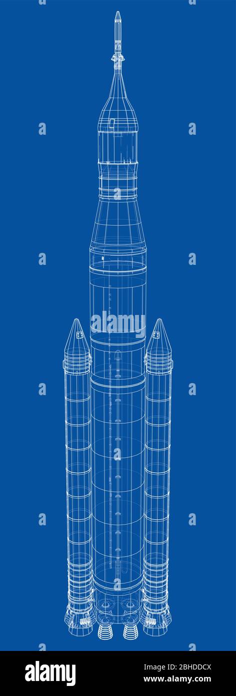 Space rocket concept outline. Vector Stock Vector Image & Art - Alamy