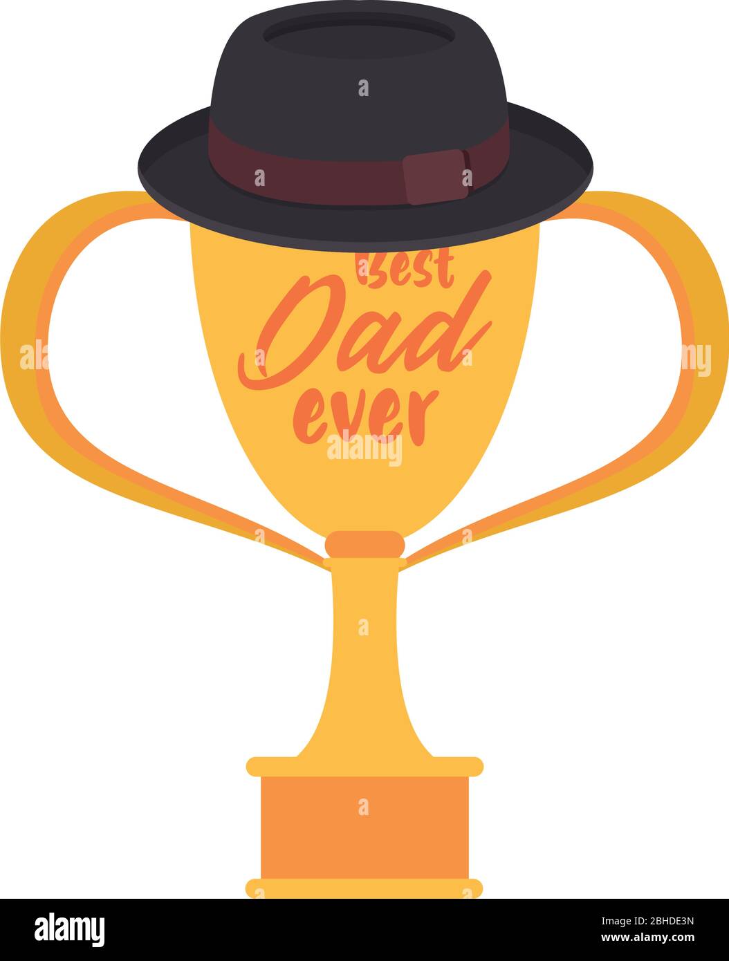 trophy cup award best dad with hat Stock Vector Image & Art - Alamy