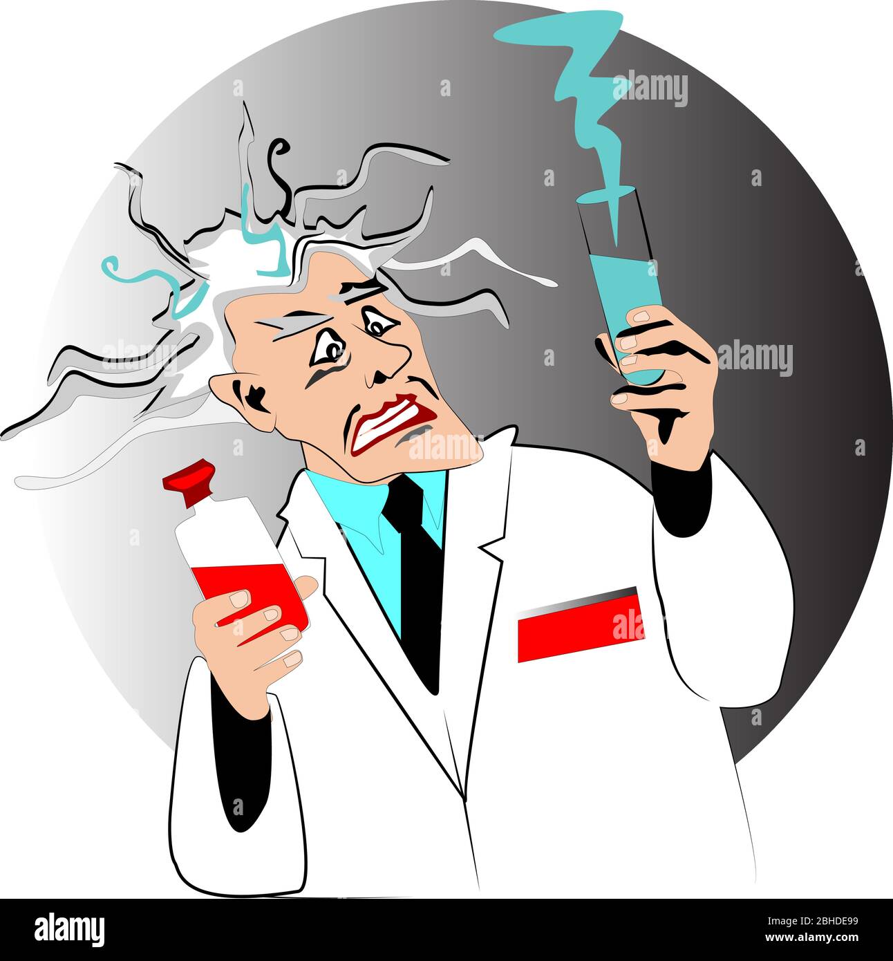 Cartoon man biologist hi-res stock photography and images - Alamy