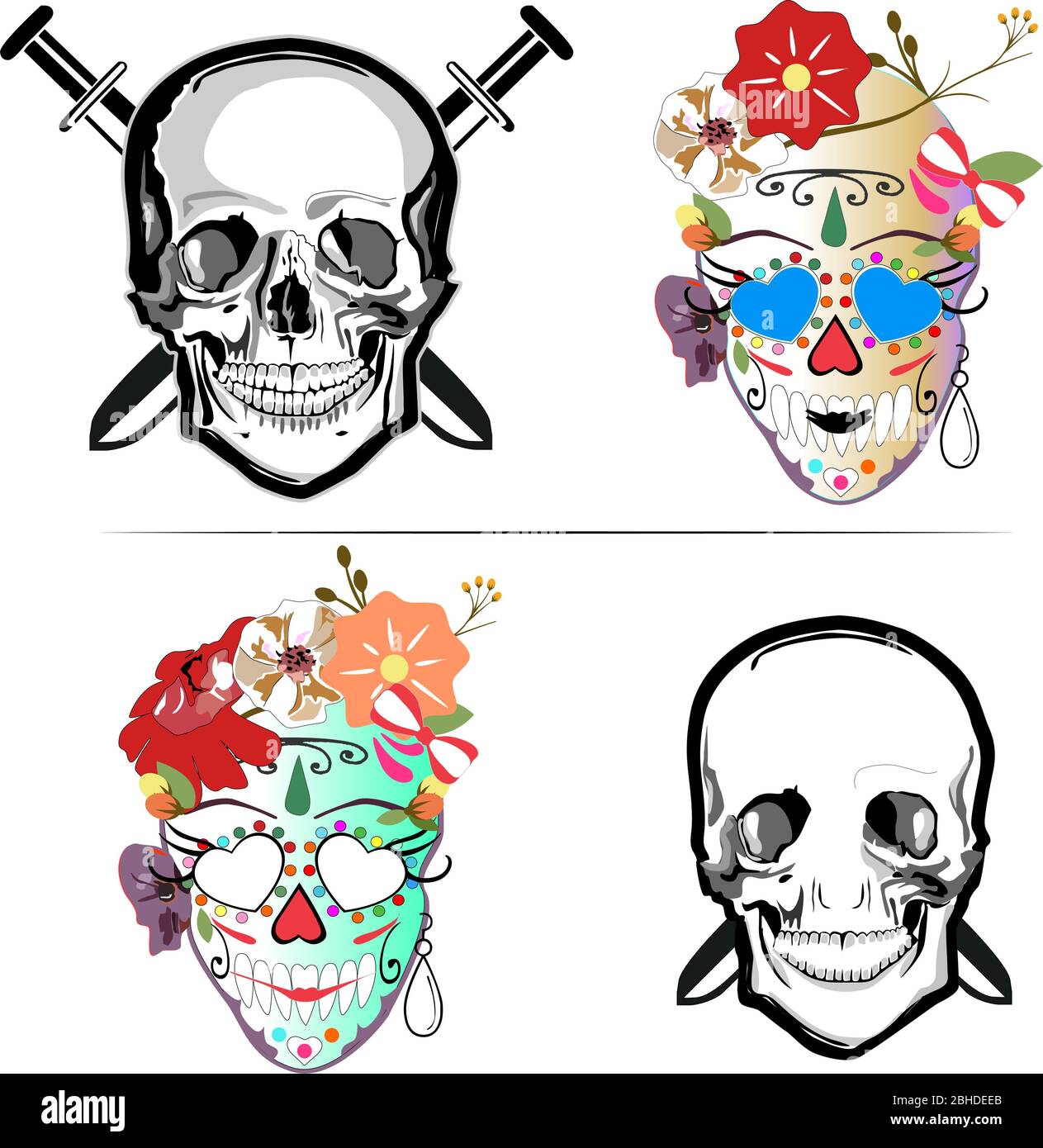 Catrina vector vectors Stock Vector Images - Alamy