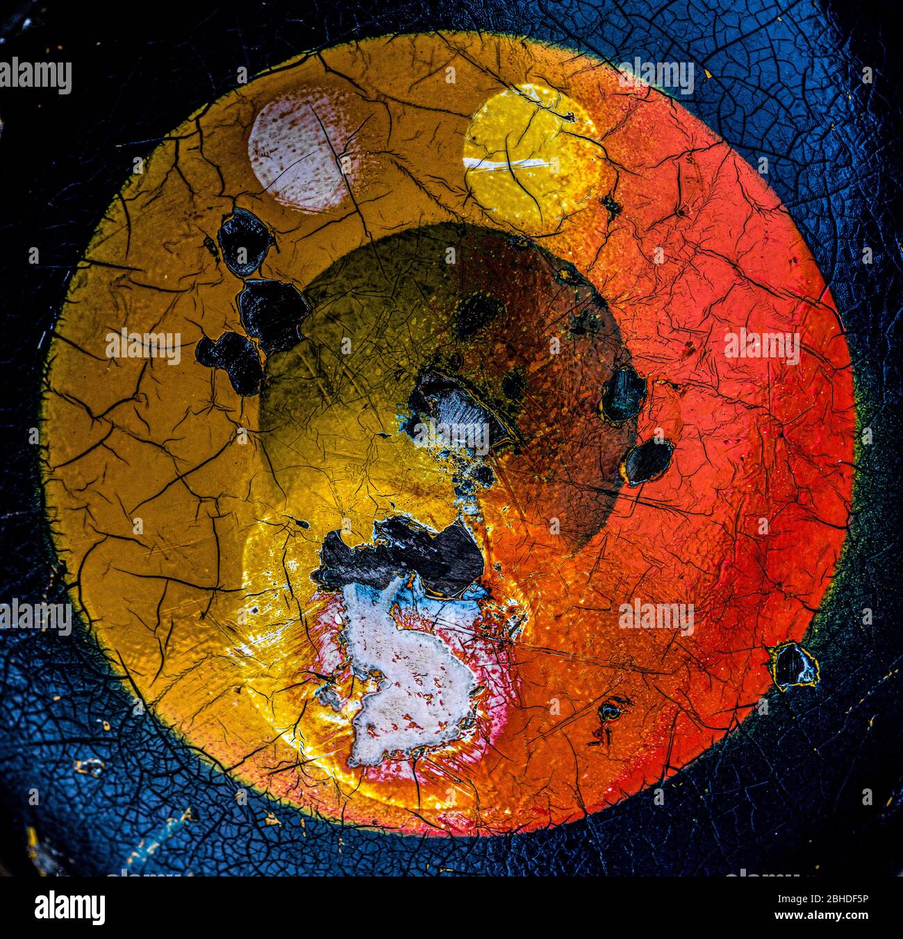 Colorful rust painting on an eroded Metal surface Stock Photo - Alamy