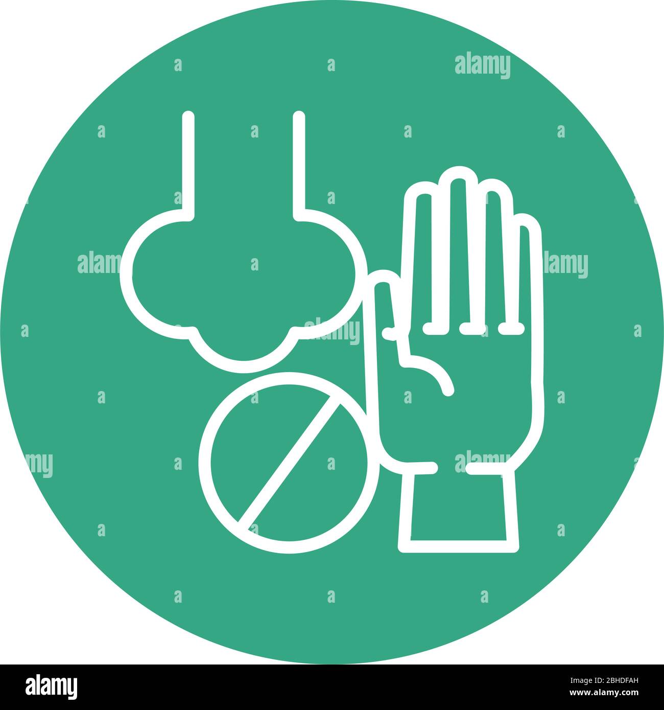 dont touch nose block style icon Stock Vector Image & Art - Alamy