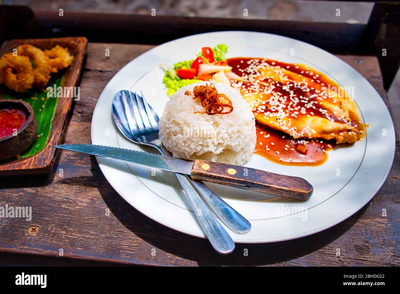 Indonesian food chicken rice hi-res stock photography and images - Alamy