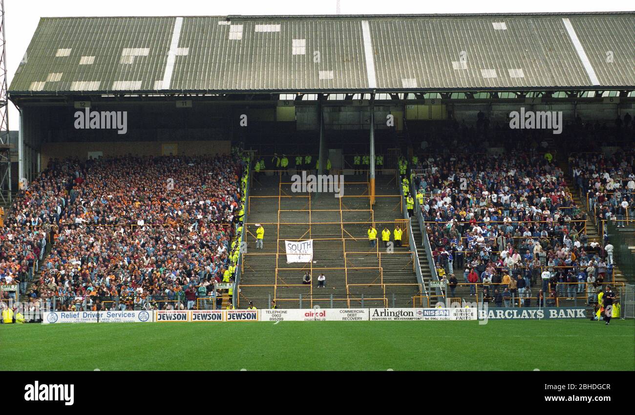 The final day for the divided supporters on the South Bank at Molineux ...